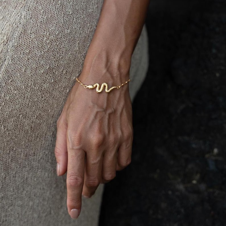 22k Gold Plated Serpent Bracelet: Sacred Feminine Talisman - Etsy