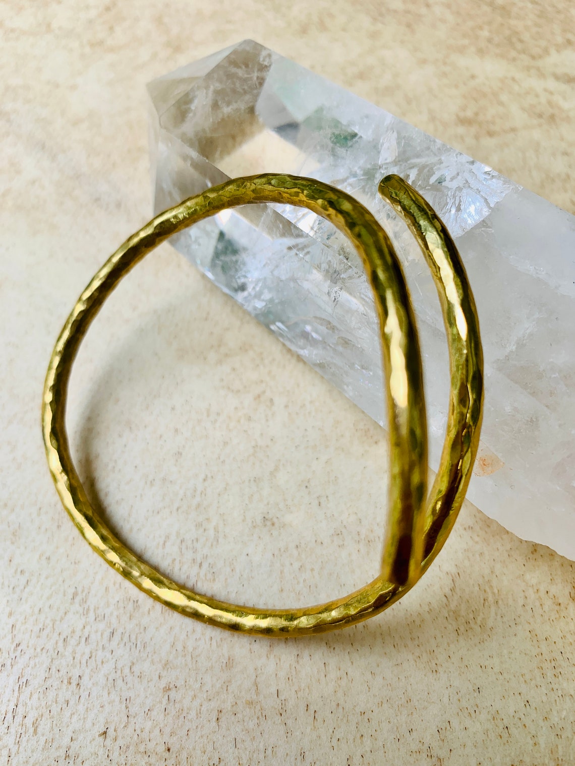 Simply Stunning Natural Brass Hoop Bracelet One of a Kind - Etsy
