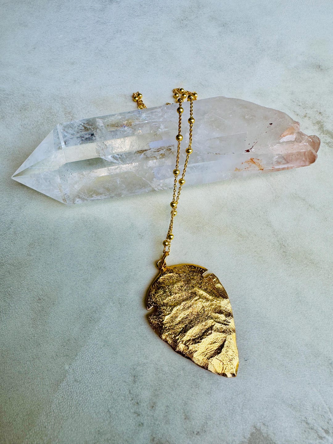 The Golden Arrow in Large, 22k Gold Plated on 22k Ball and Chain ...