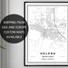 HELENA MAP PRINT, High Res Map, Map of Helena, Helena City Map, Helena ...