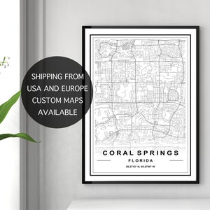 CORAL SPRINGS MAP, High Res Map, Map of Coral Springs, Coral Springs ...