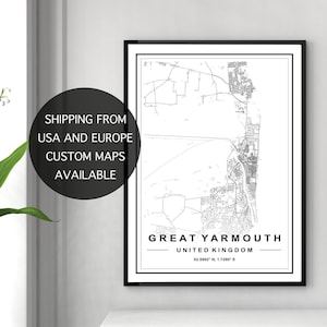GREAT YARMOUTH MAP, Map of Great Yarmouth, Great Yarmouth City Map, Map ...