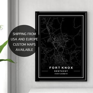FORT KNOX MAP, High Res Map, Map of Fort Knox, Fort Knox City Map, Fort ...