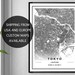 TOKYO MAP PRINT, High Res Map, Map of Tokyo, Tokyo City Map, Tokyo ...