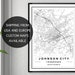 JOHNSON CITY MAP, High Res Map, Map of Johnson City, Johnson City Map ...