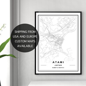 ATAMI MAP PRINT High Res Map Map of Atami Atami Map Poster - Etsy
