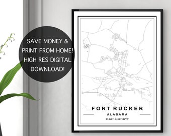 Fort Rucker Al Map - Etsy