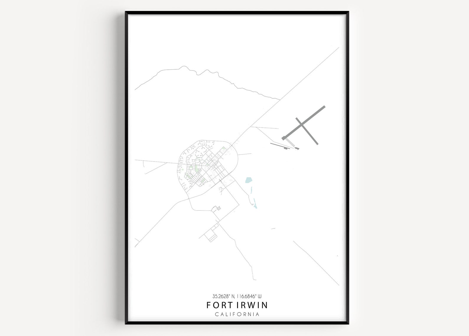 FORT IRWIN MAP Map of Fort Irwin Fort Irwin California Map - Etsy New ...