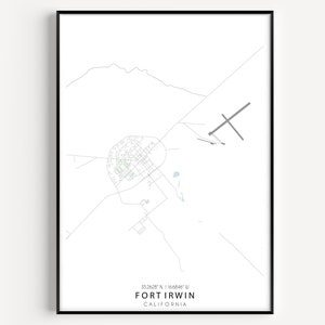 FORT IRWIN MAP Map of Fort Irwin Fort Irwin California Map - Etsy