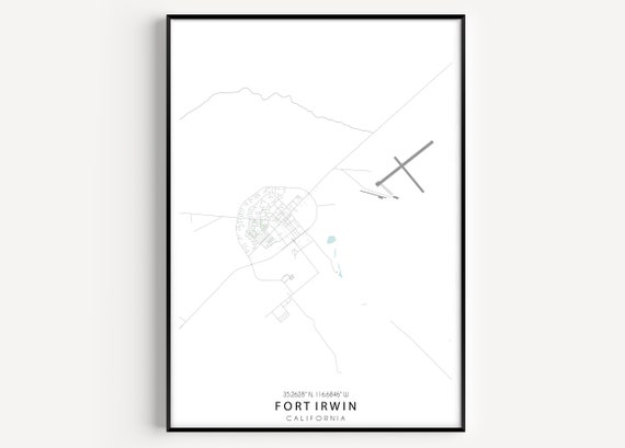 FORT IRWIN MAP Map of Fort Irwin Fort Irwin California Map - Etsy New ...