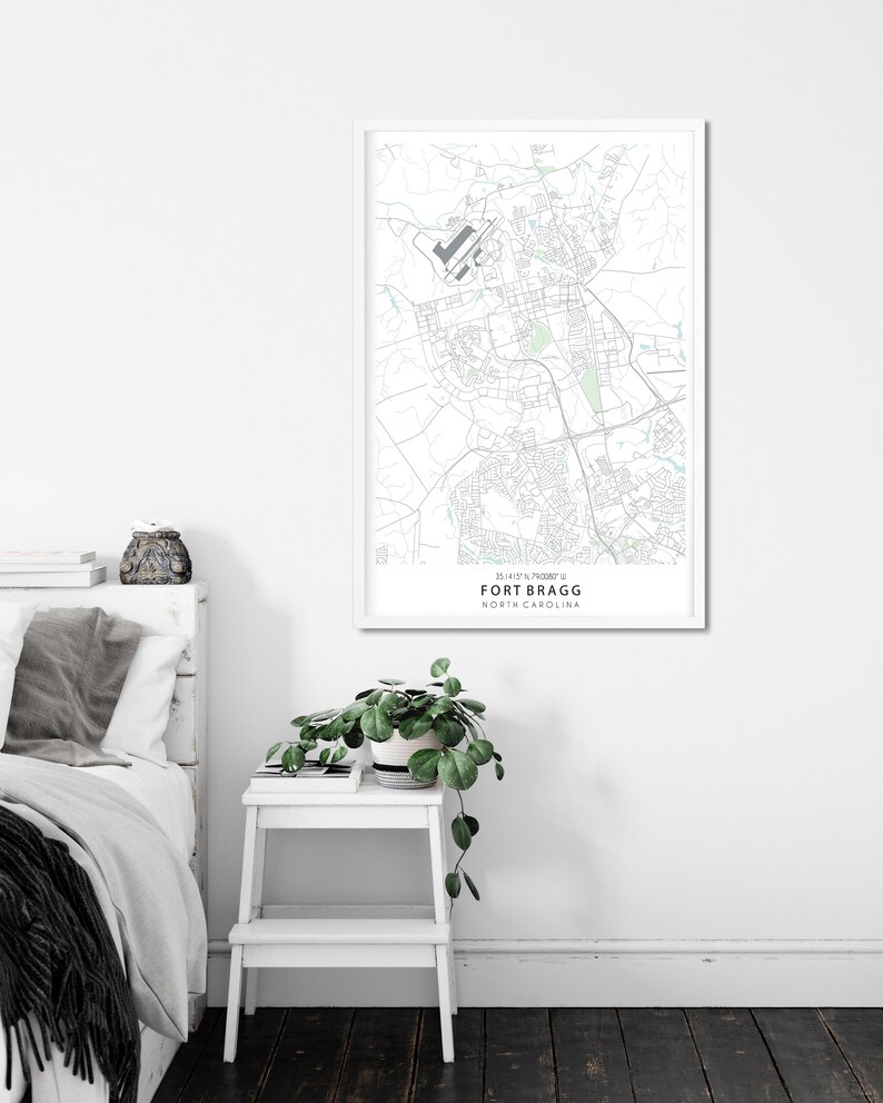 FORT BRAGG MAP Map of Fort Bragg Fort Bragg Base Map Fort - Etsy