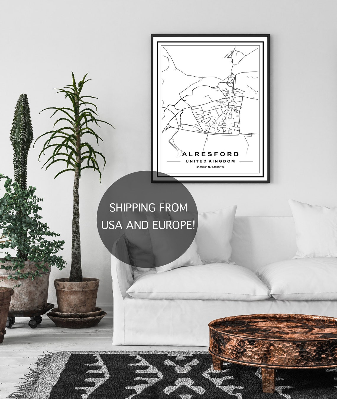 ALRESFORD MAP PRINT High Res Map Map of Alresford Alresford - Etsy