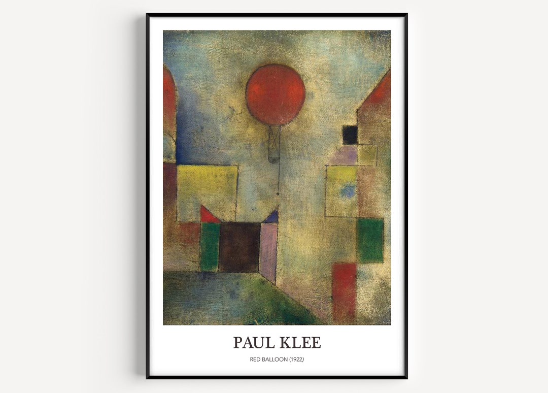 PAUL KLEE PRINT, Red Balloon 1922, Klee Paintings, Klee Art Print, Klee ...