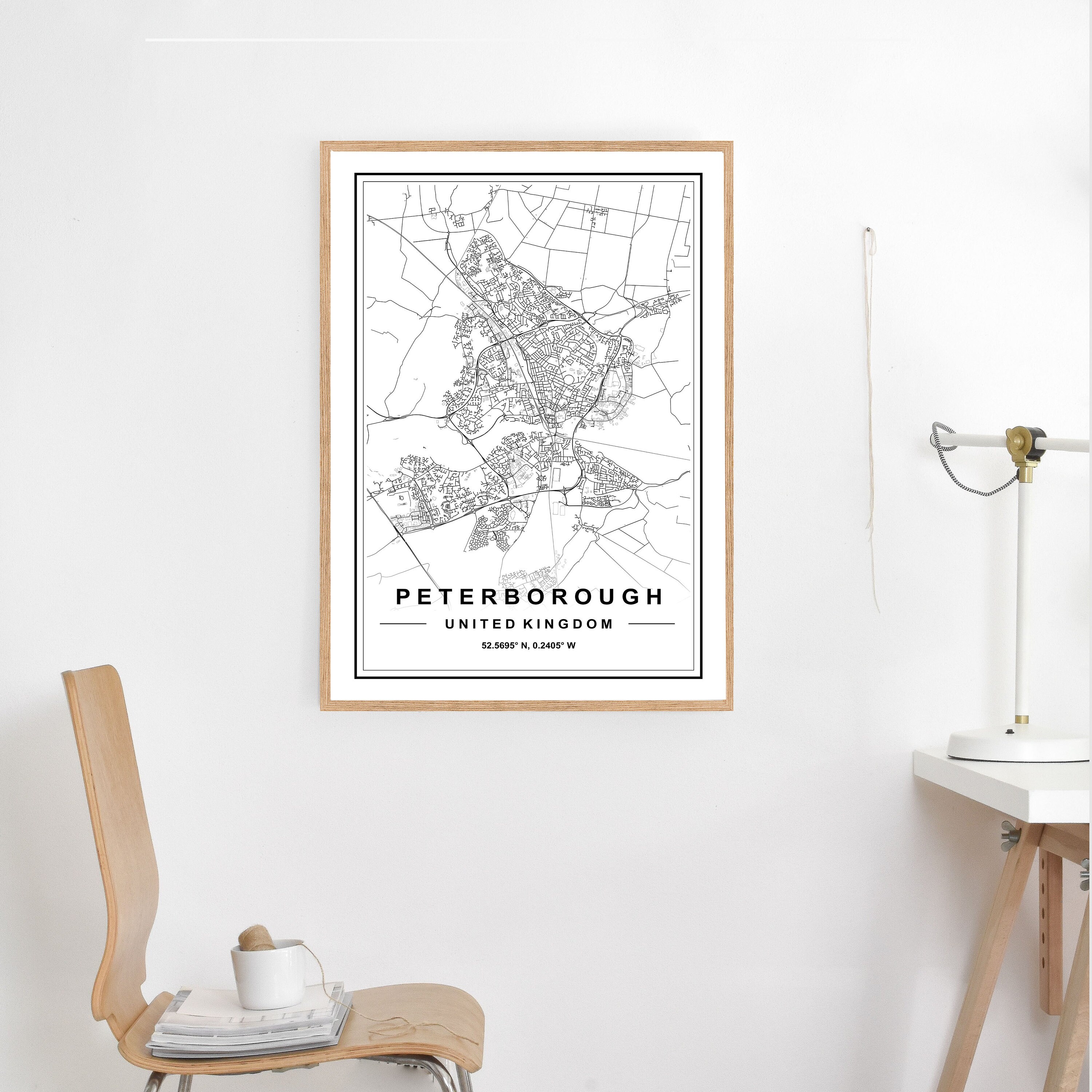 PETERBOROUGH MAP PRINT High Res Map Map of Peterborough - Etsy