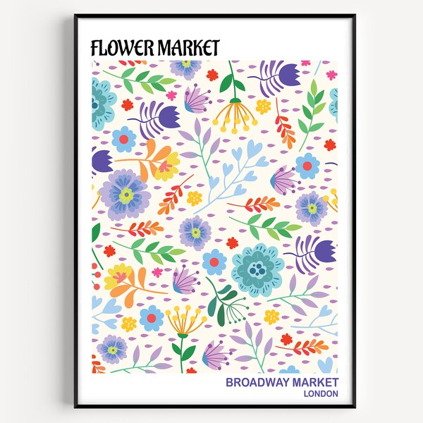 London Flower Market Print - Etsy