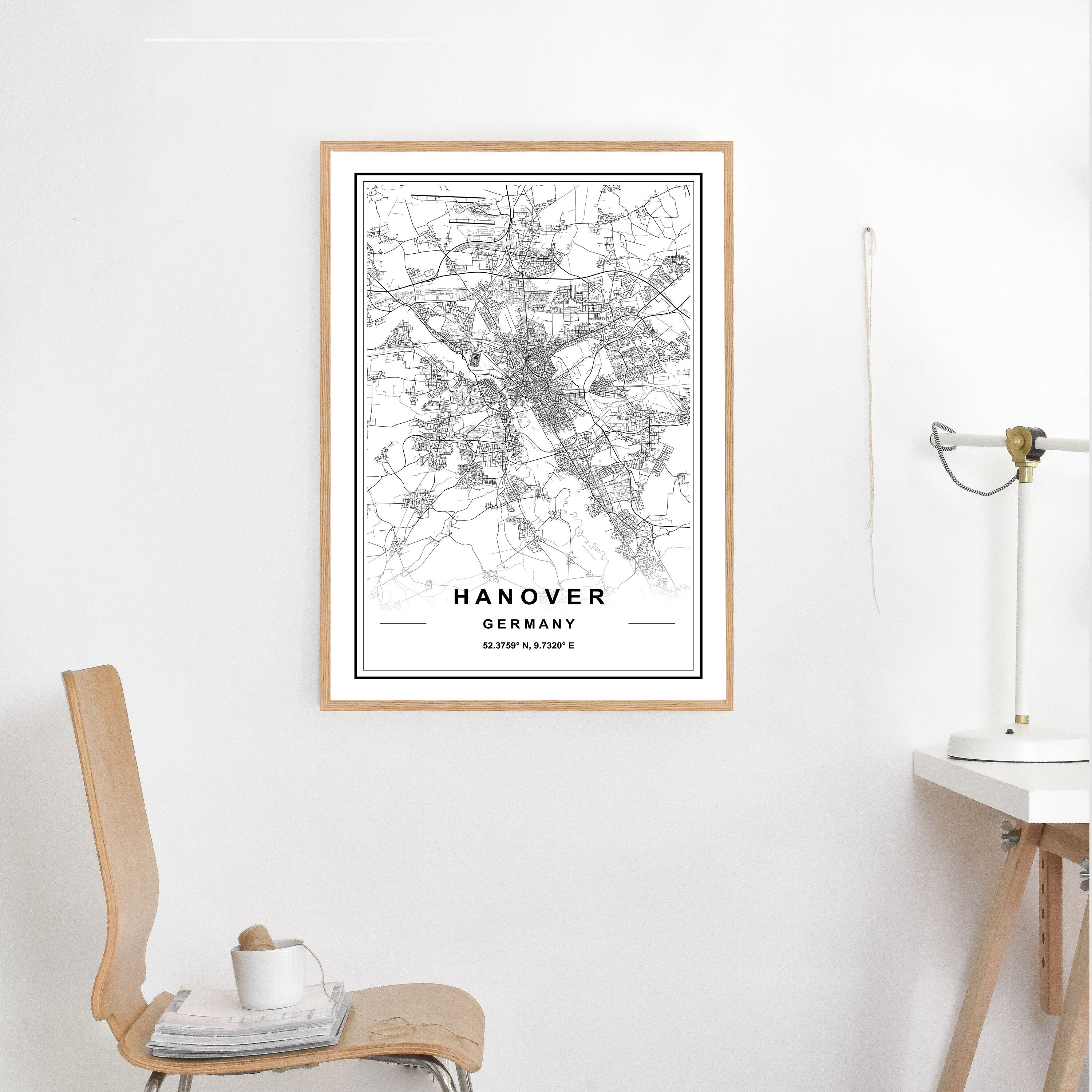 HANOVER MAP PRINT High Res Map Map of Hanover Hanover City - Etsy