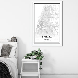 SAKATA MAP PRINT High Res Map Map of Sakata Sakata City - Etsy
