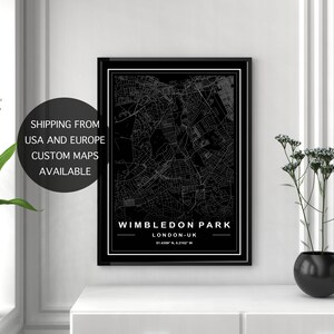 WIMBLEDON PARK MAP, High Res Map, Map of Wimbledon Park, Wimbledon Park ...