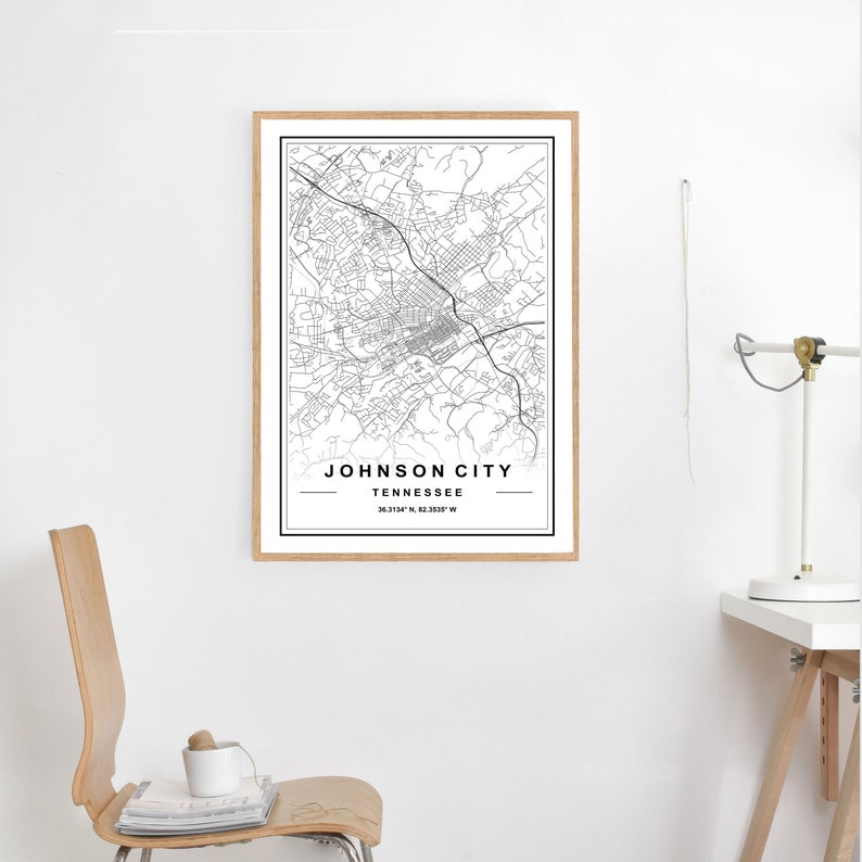 JOHNSON CITY MAP, High Res Download, Map of Johnson City, Johnson City ...