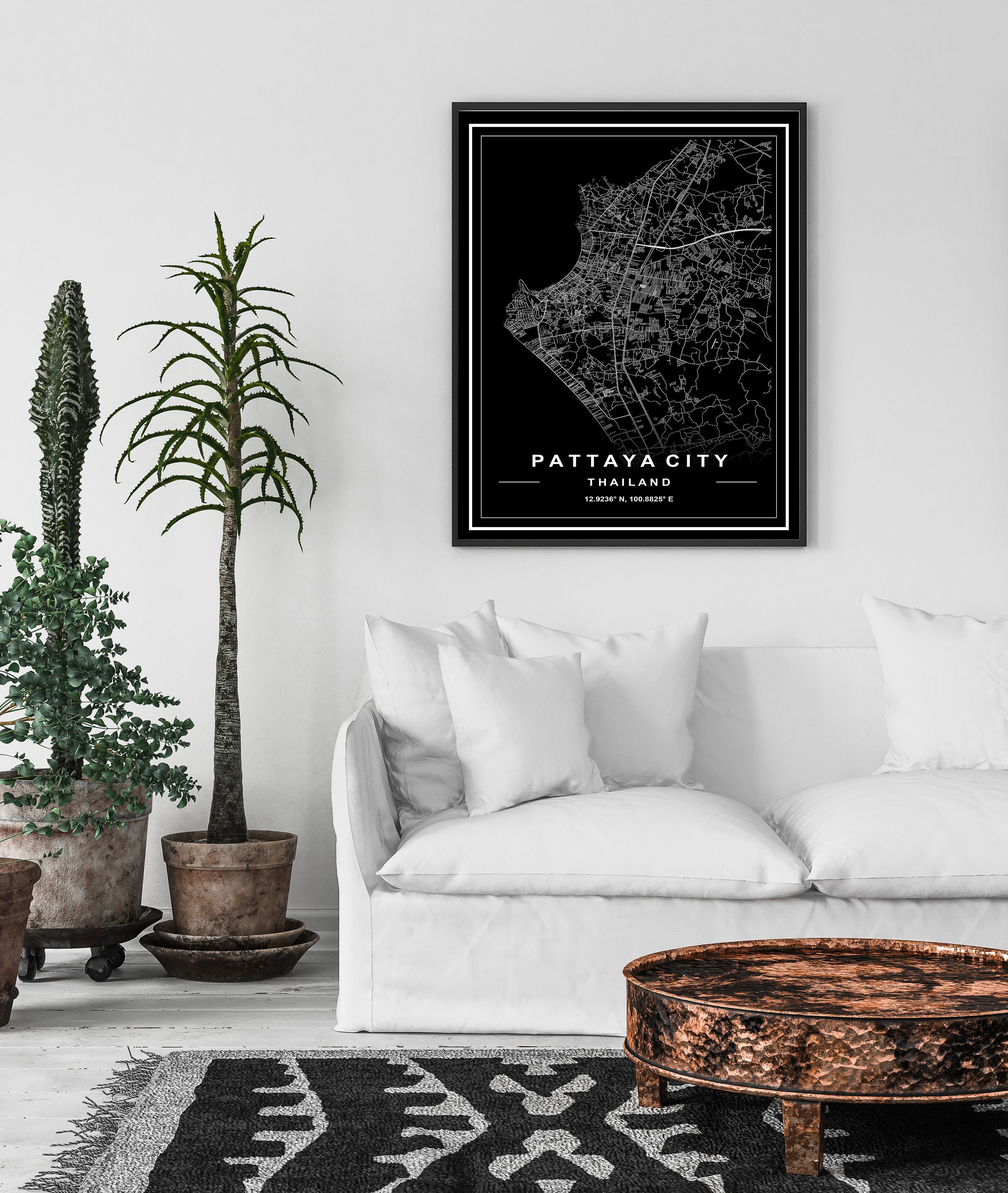 PATTAYA CITY PRINT, High Res Download, Map of Pattaya City, Pattaya ...