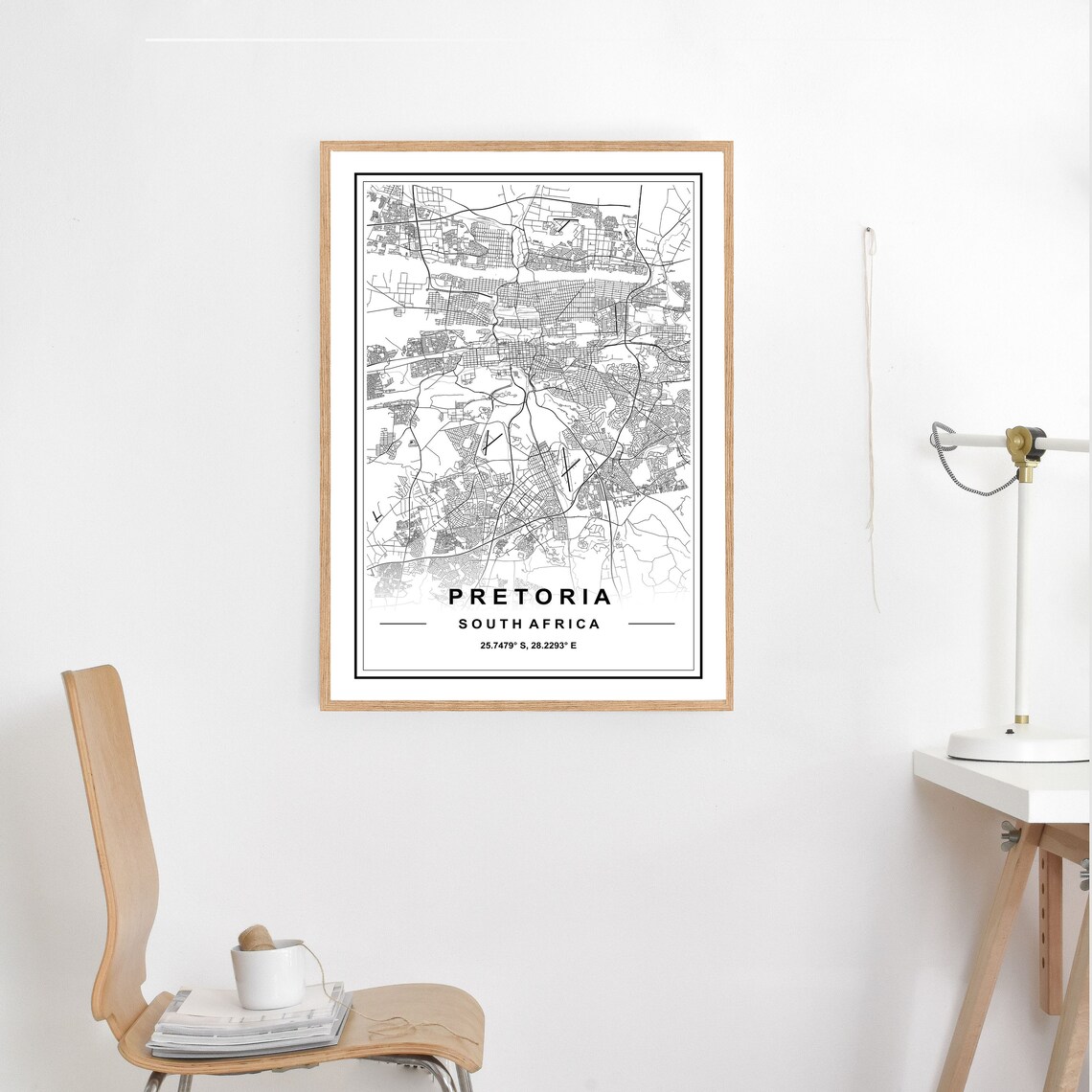 PRETORIA MAP PRINT High Res Map Map Of Pretoria Pretoria | Etsy