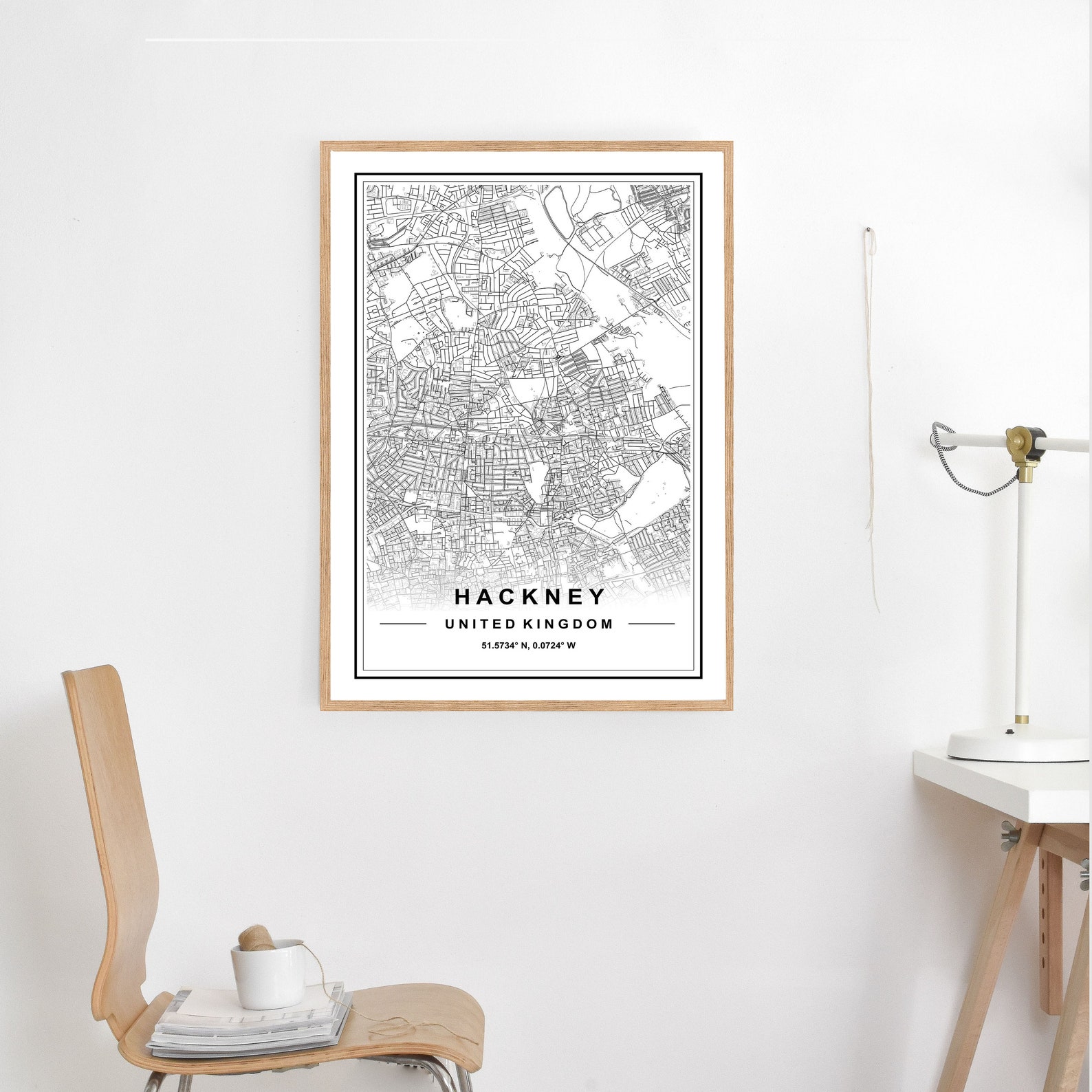 HACKNEY MAP PRINT High Res Map Map of Hackney Hackney City - Etsy