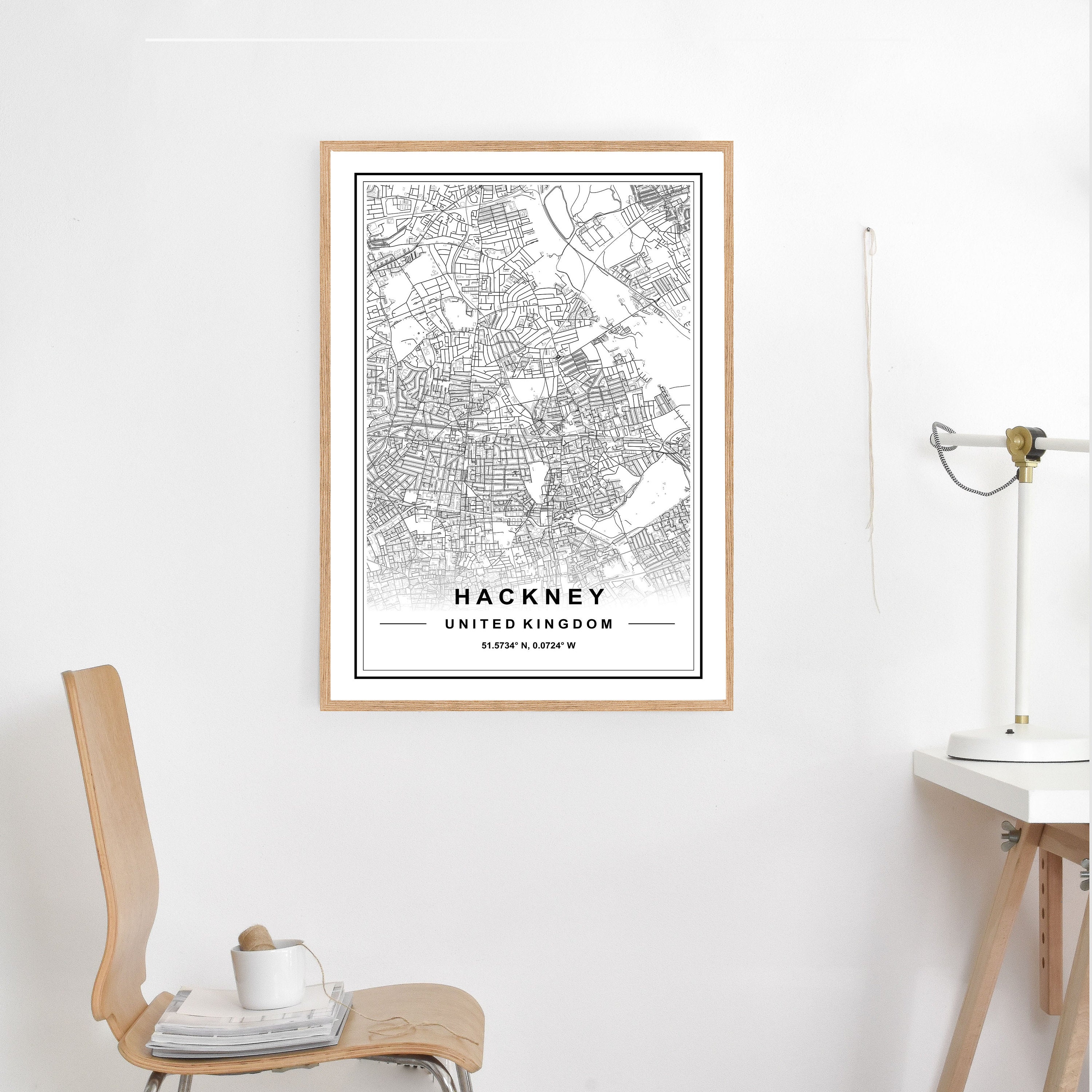 HACKNEY MAP PRINT High Res Map Map of Hackney Hackney City - Etsy