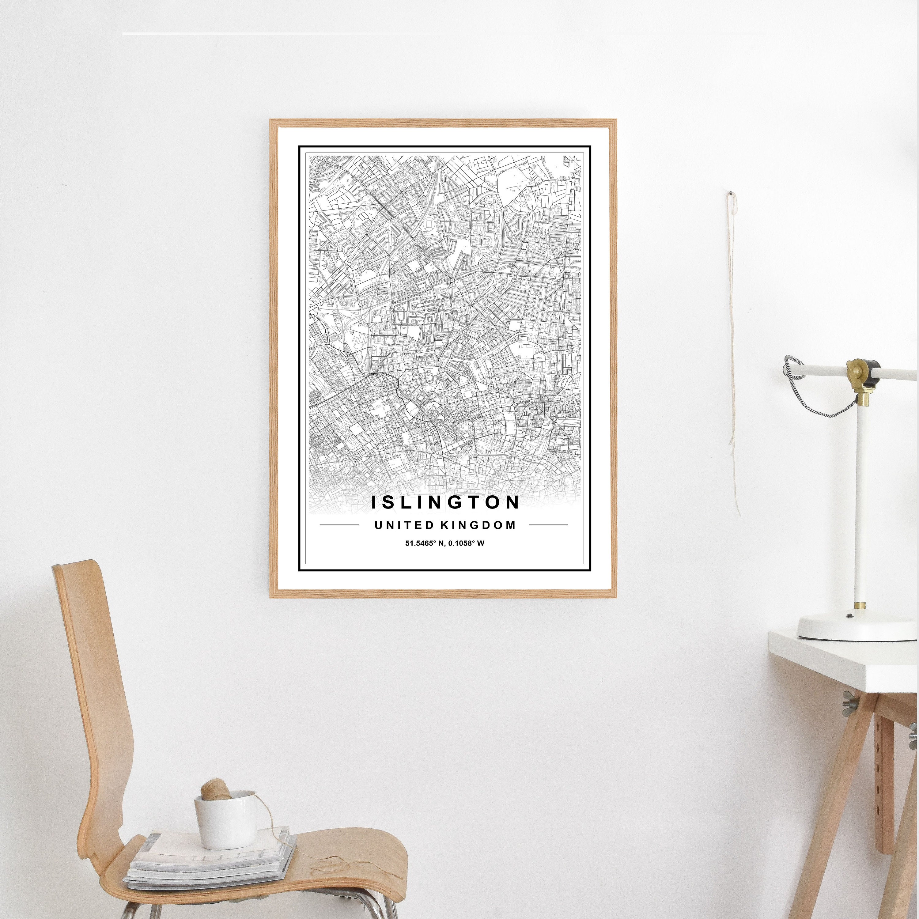 ISLINGTON MAP PRINT High Res Map Map of Islington Islington - Etsy UK