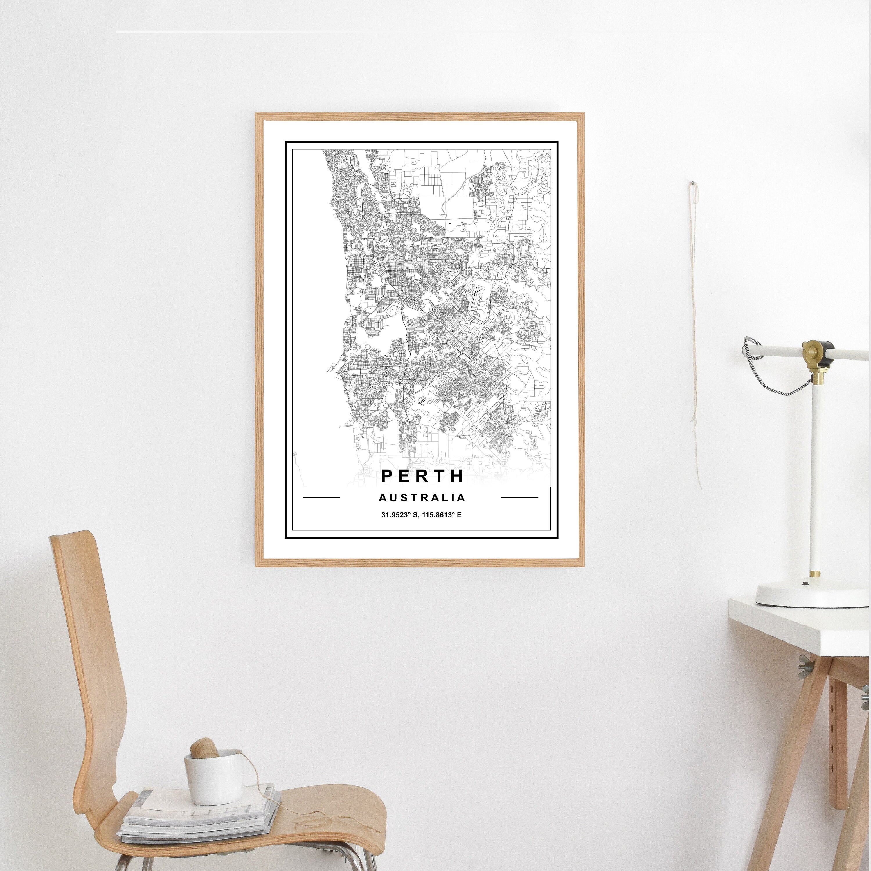 PERTH MAP PRINT High Res Map Mapa de Perth Mapa de Perth - Etsy España