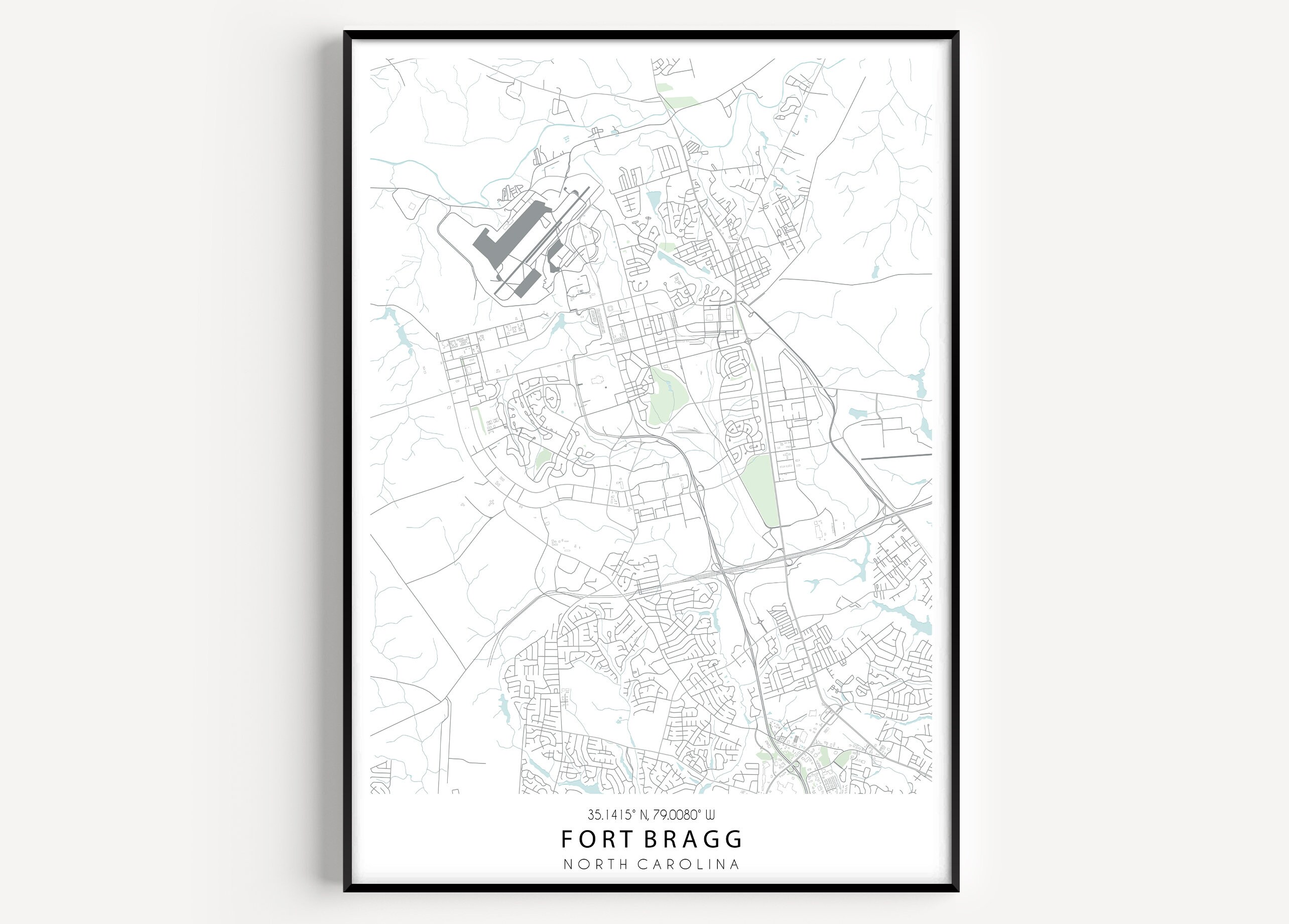 FORT BRAGG MAP Map of Fort Bragg Fort Bragg Base Map Fort - Etsy