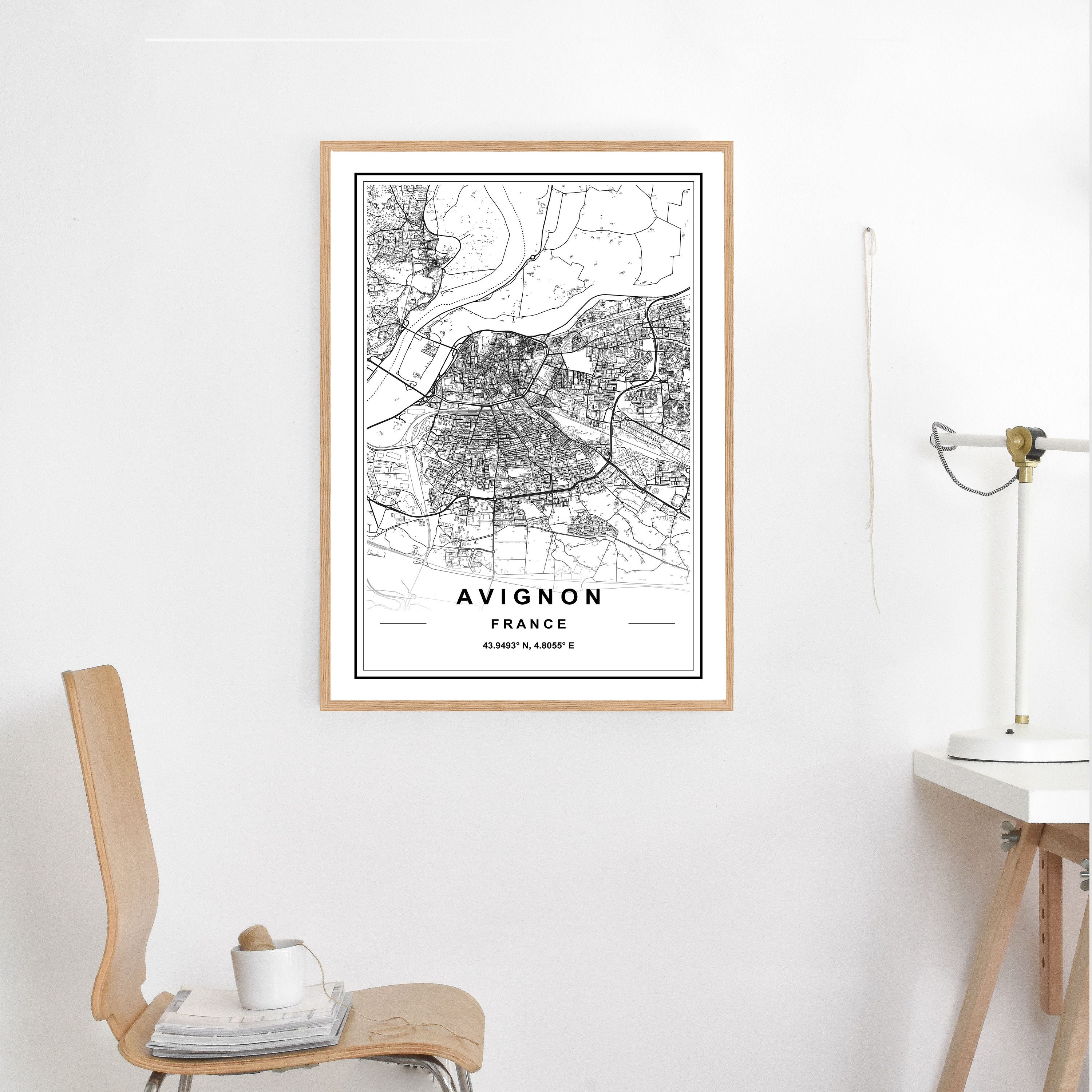 AVIGNON MAP PRINT High Res Download Map of Avignon Avignon - Etsy