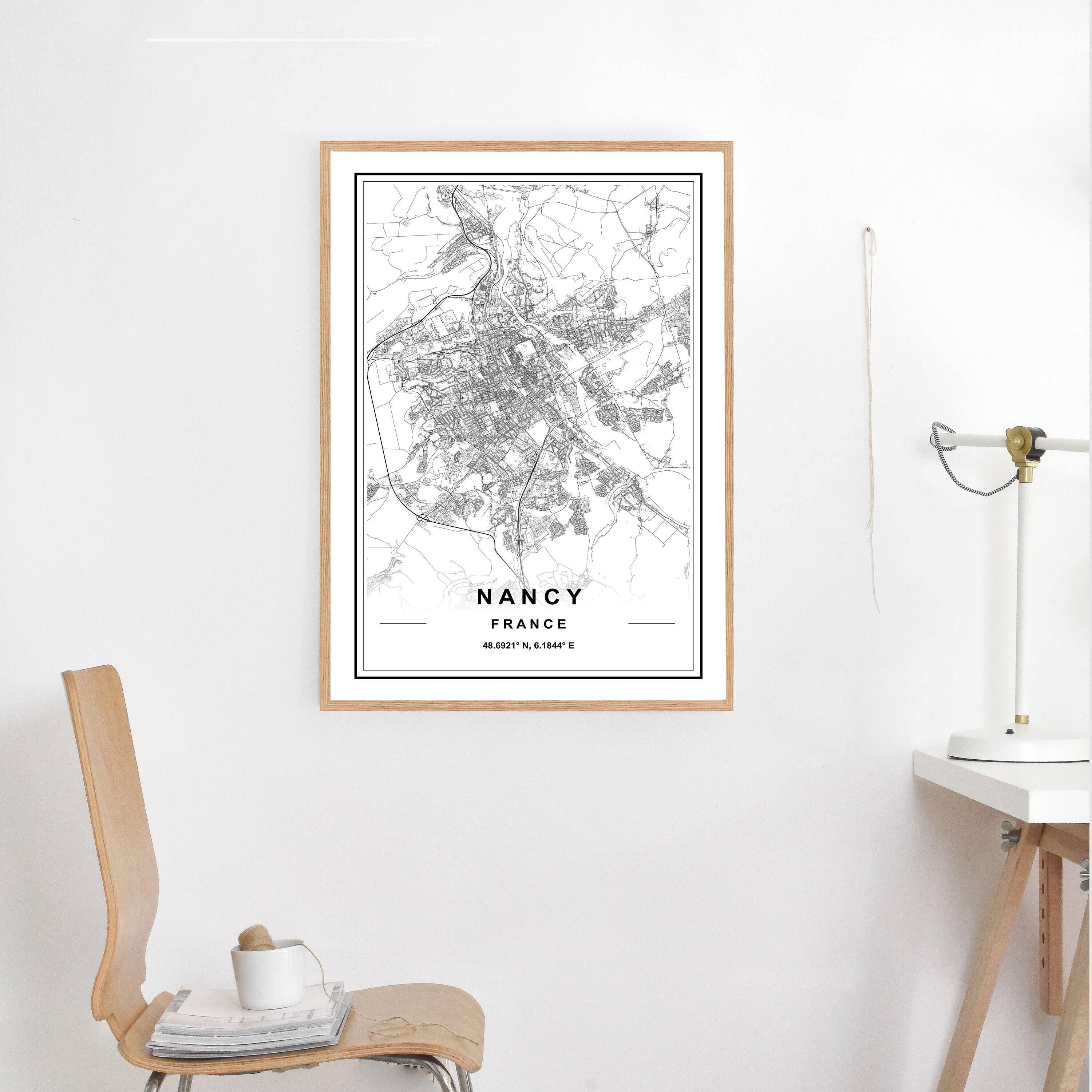 NANCY MAP PRINT High Res Download Map Of Nancy Nancy City | Etsy