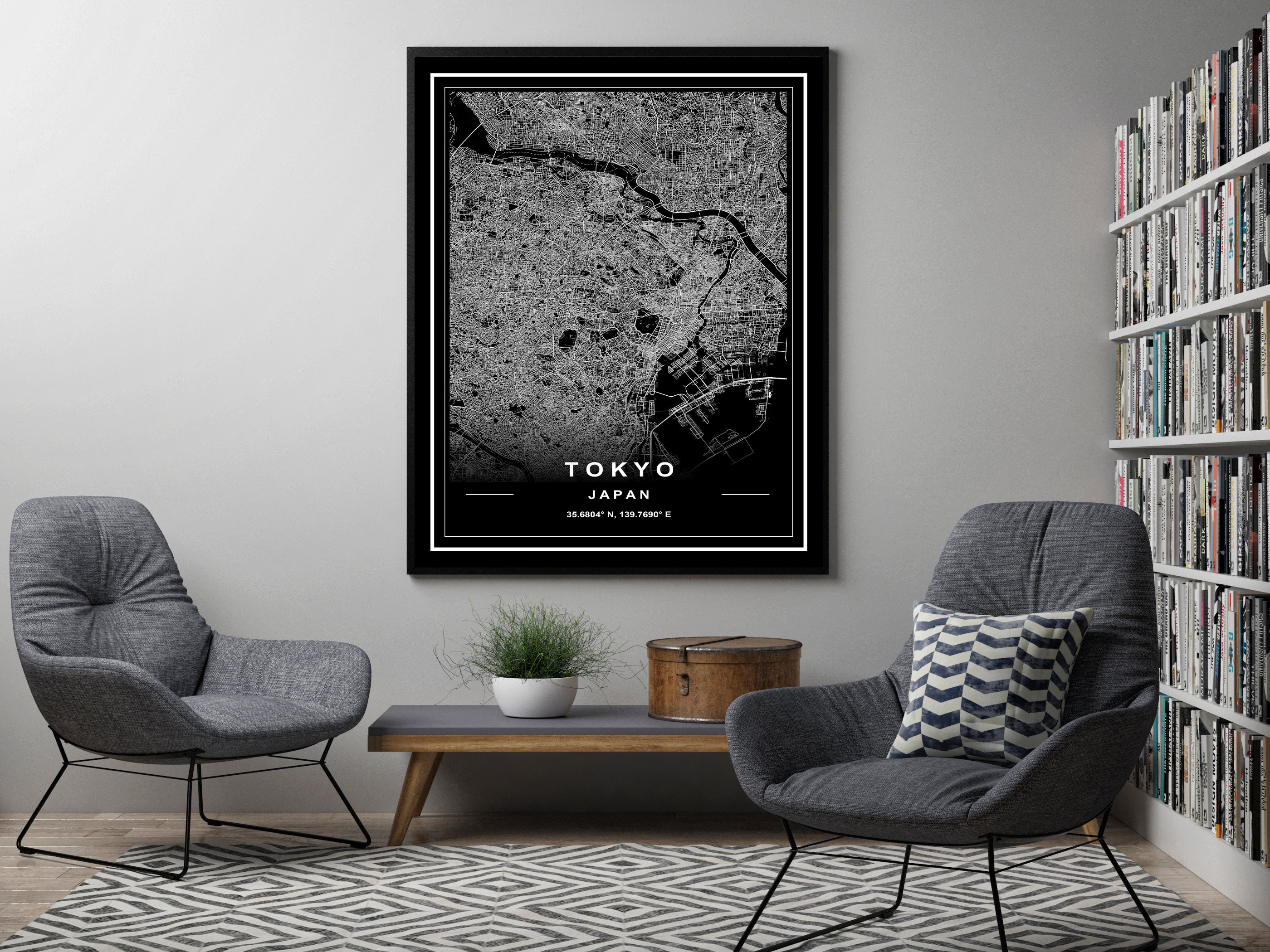 TOKYO MAP PRINT High Res Download Map of Tokyo Tokyo City - Etsy