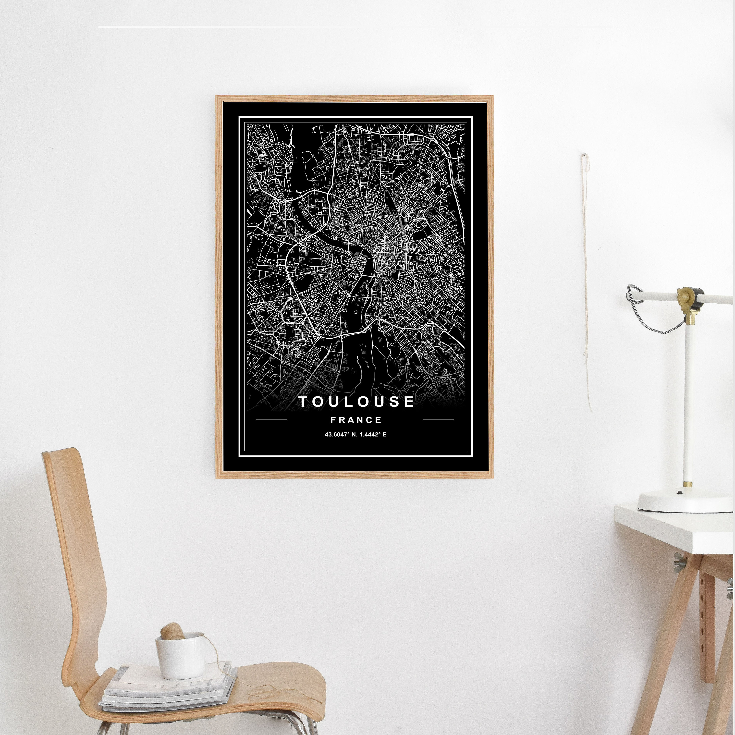 TOULOUSE MAP PRINT High Res Map Map of Toulouse Toulouse - Etsy