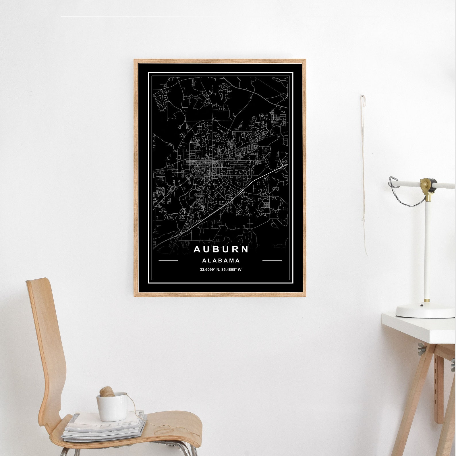 AUBURN MAP PRINT High Res Map Map of Auburn Auburn City - Etsy