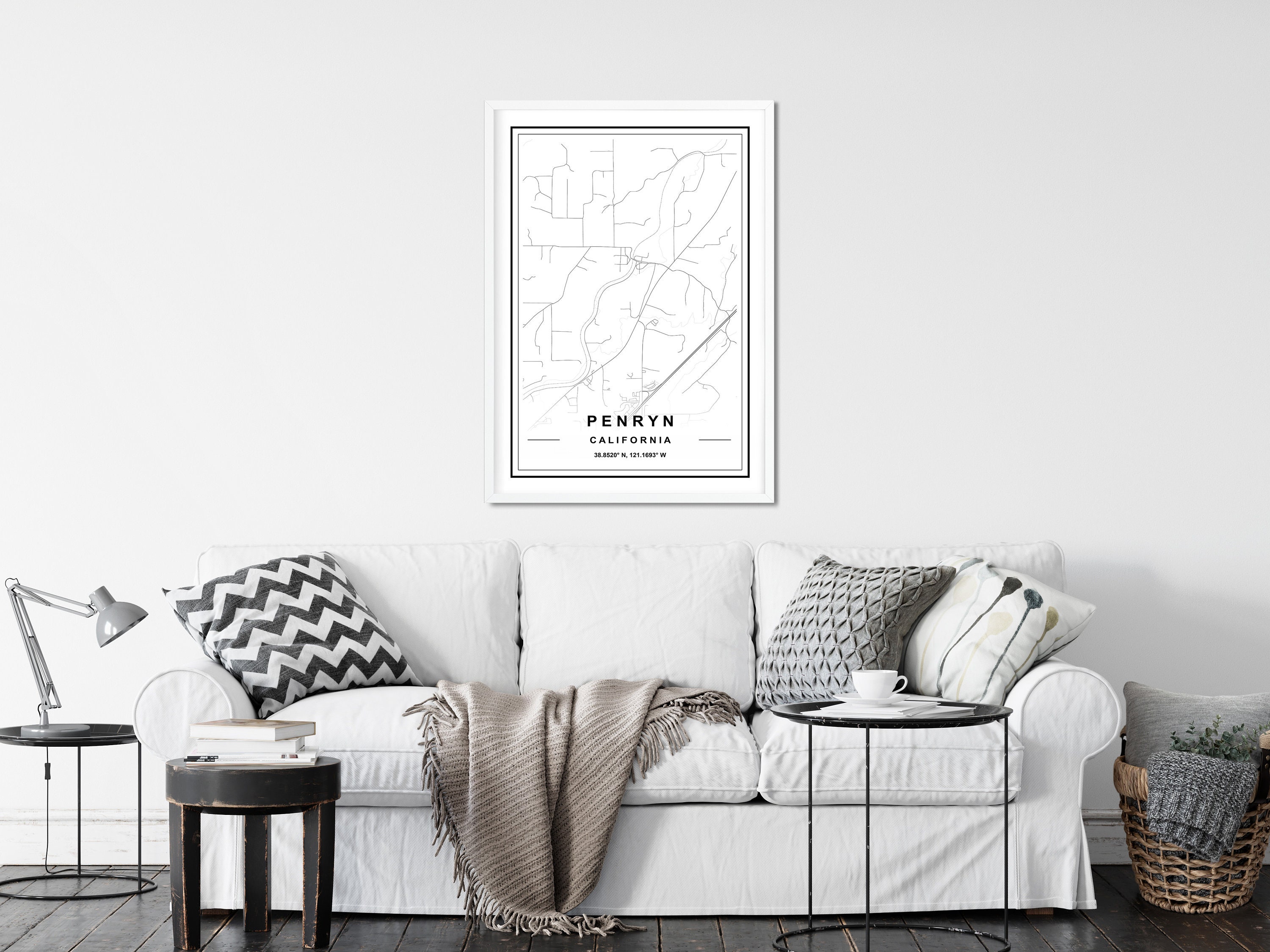 PENRYN MAP PRINT High Res Map Map of Penryn Penryn Map - Etsy