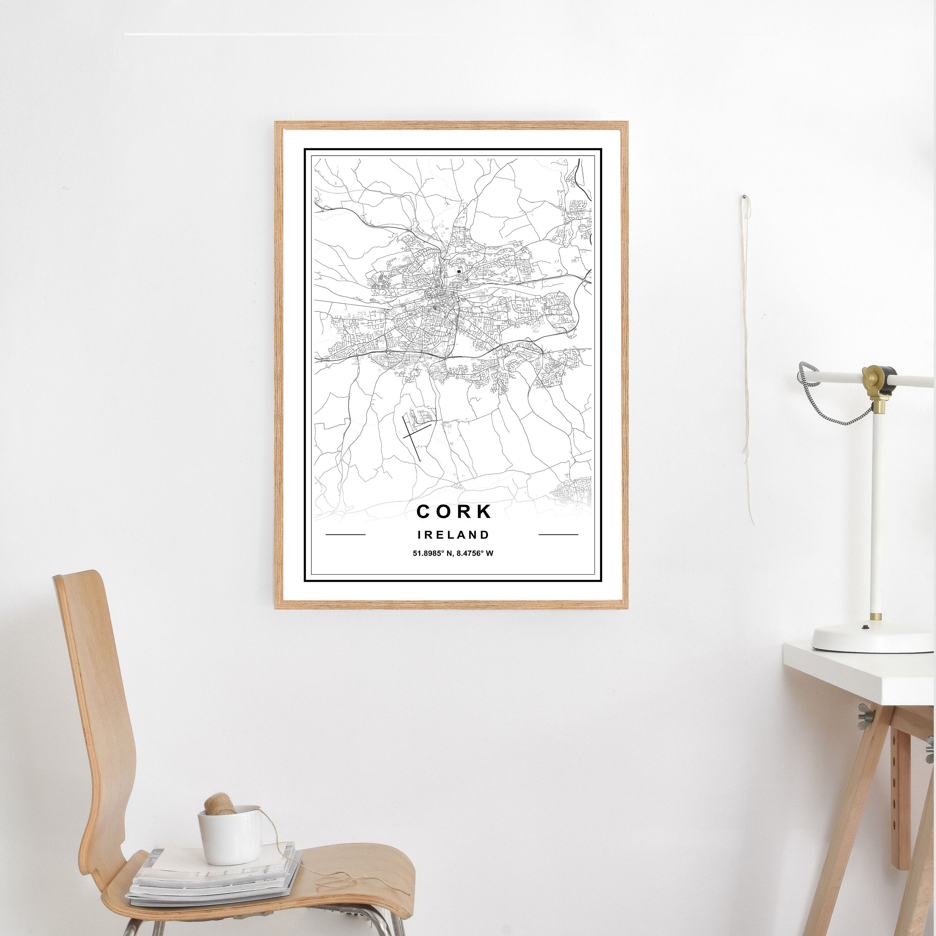 CORK MAP PRINT High Res Map Map of Cork Cork City Map Cork - Etsy
