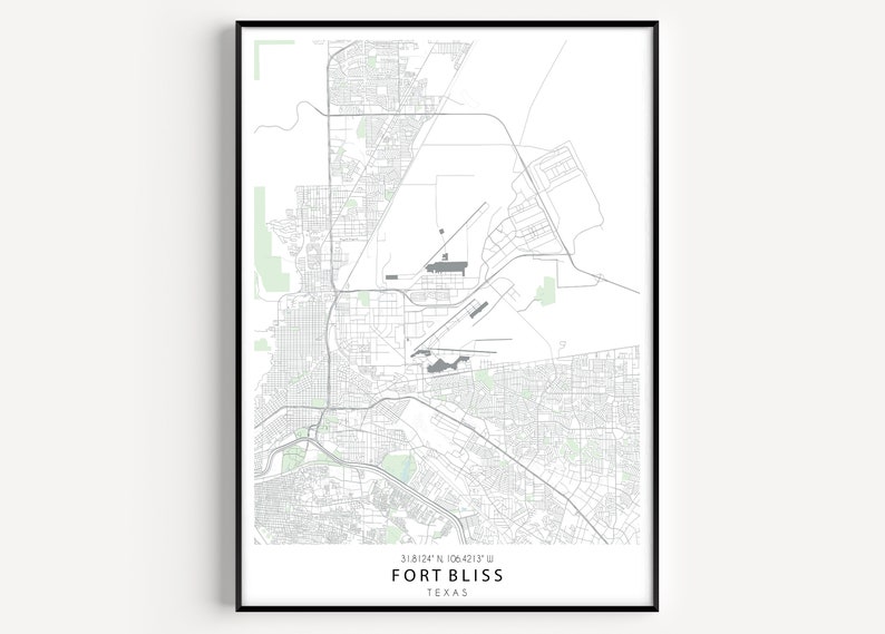 FORT BLISS MAP Map of Fort Bliss Fort Bliss Base Map Fort - Etsy