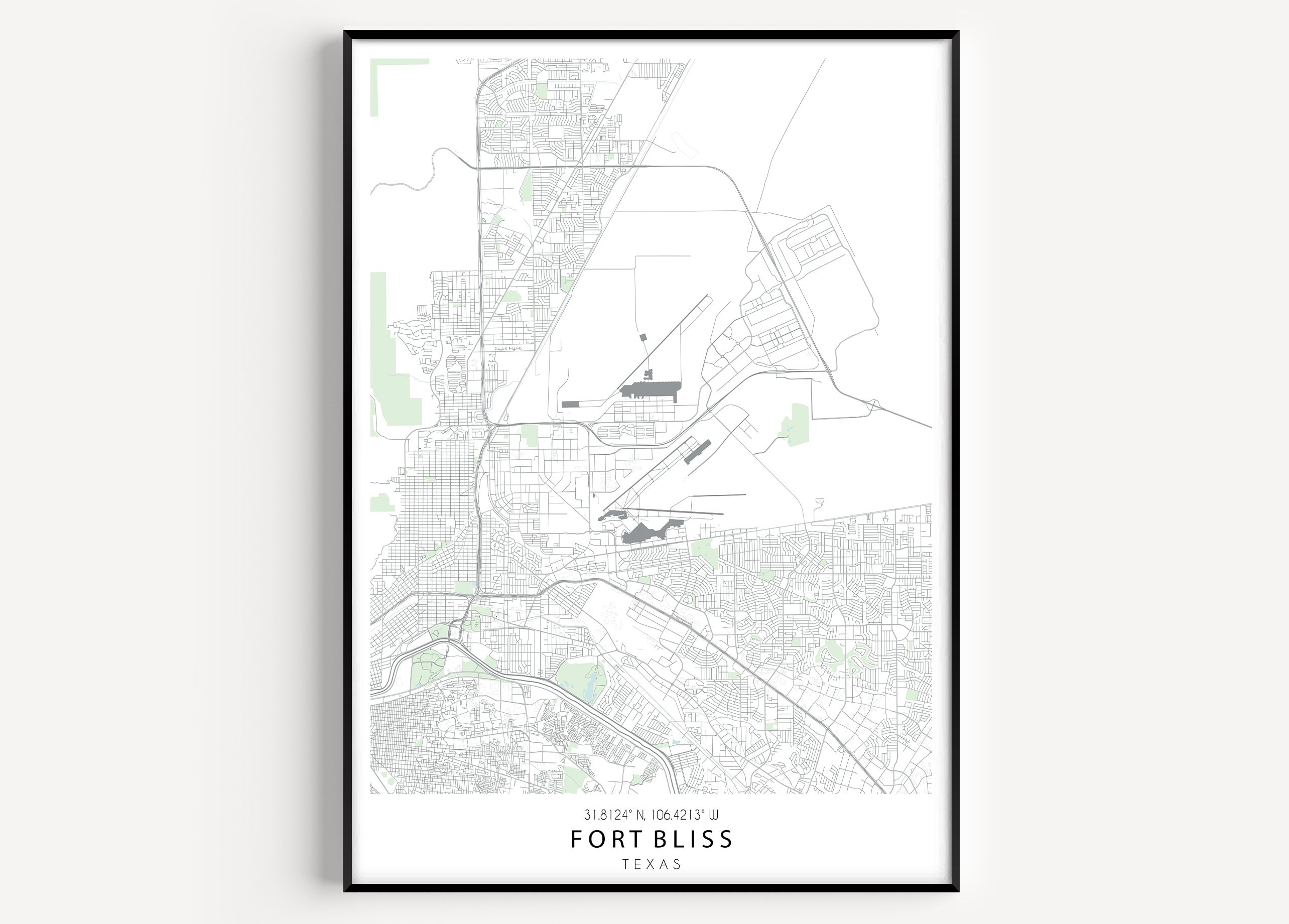 FORT BLISS MAP Map of Fort Bliss Fort Bliss Base Map Fort - Etsy