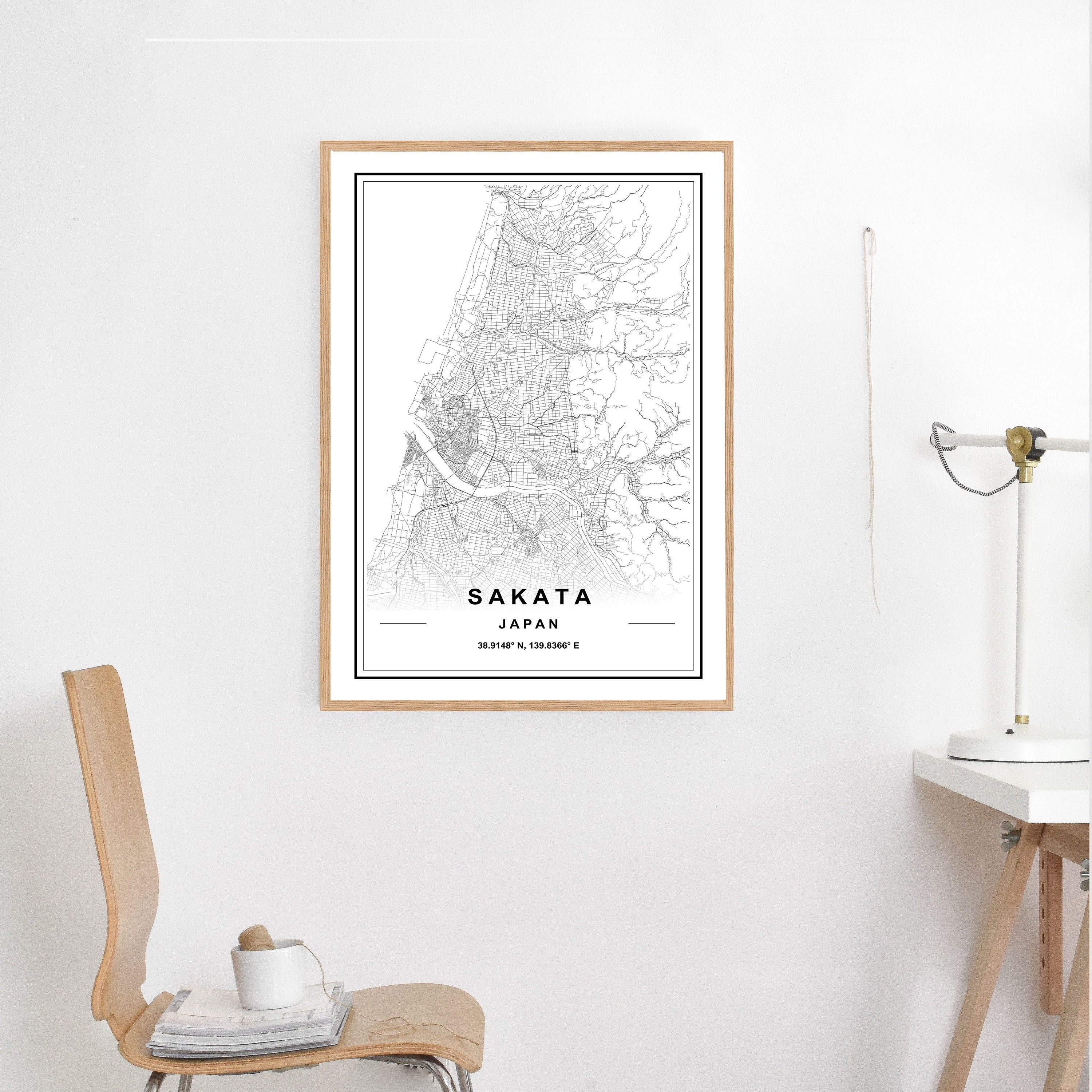 SAKATA MAP PRINT High Res Map Map of Sakata Sakata City - Etsy