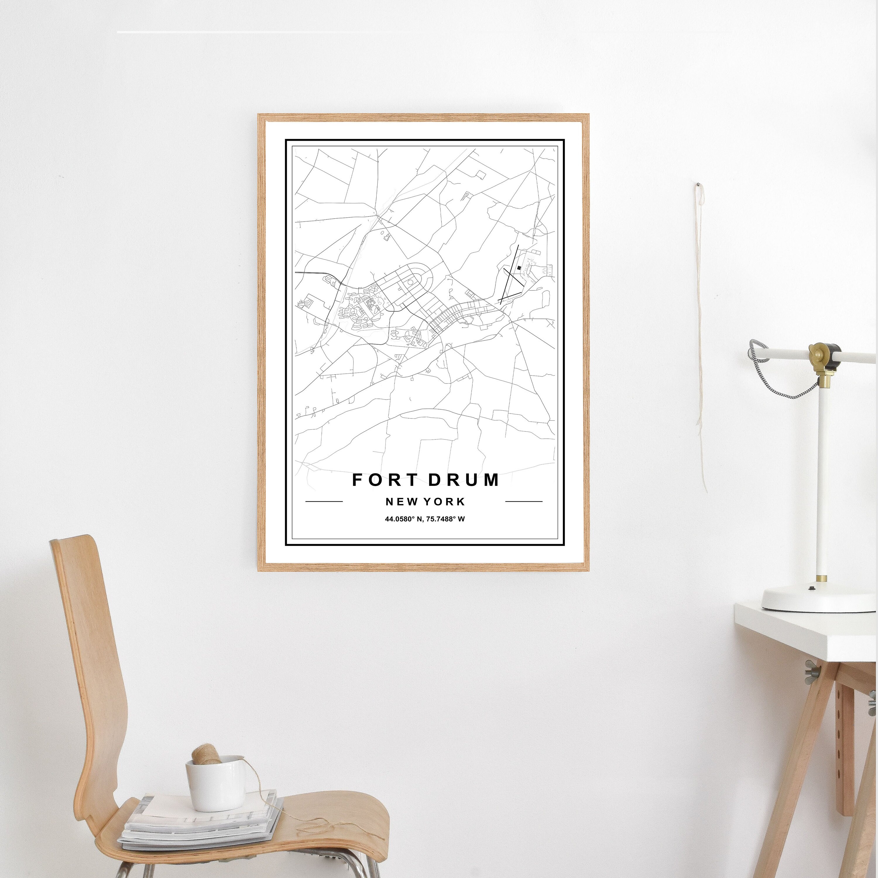 FORT DRUM MAP High Res Map Map of Fort Drum New York Fort - Etsy