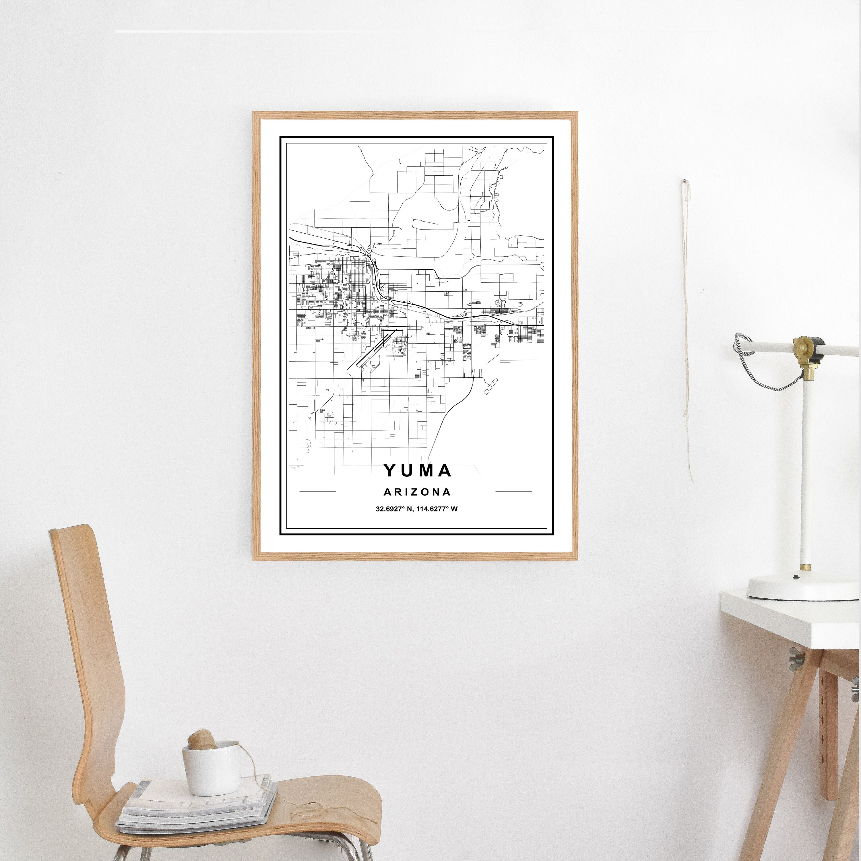 YUMA MAP PRINT High Res Map Map of Yuma Yuma Map Yuma Map - Etsy