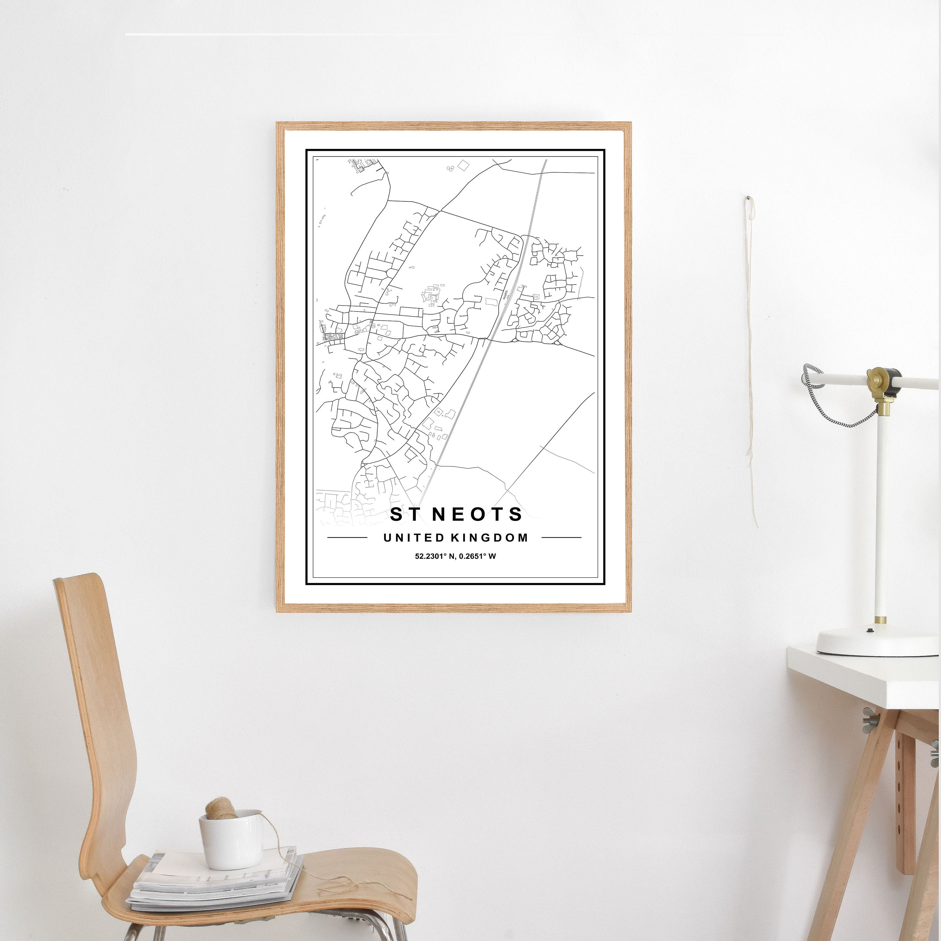 ST NEOTS MAP High Res Map Map of St Neots St Neots Map - Etsy
