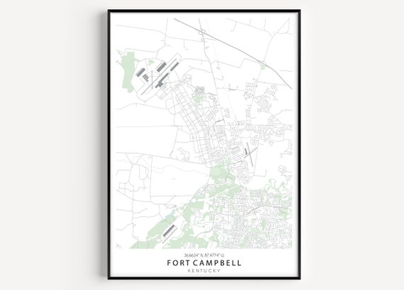 FORT CAMPBELL MAP Map of Fort Campbell Fort Campbell Base - Etsy