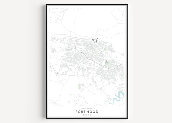 FORT HOOD MAP Mapa de Fort Hood Fort Hood Base Map Fort - Etsy México