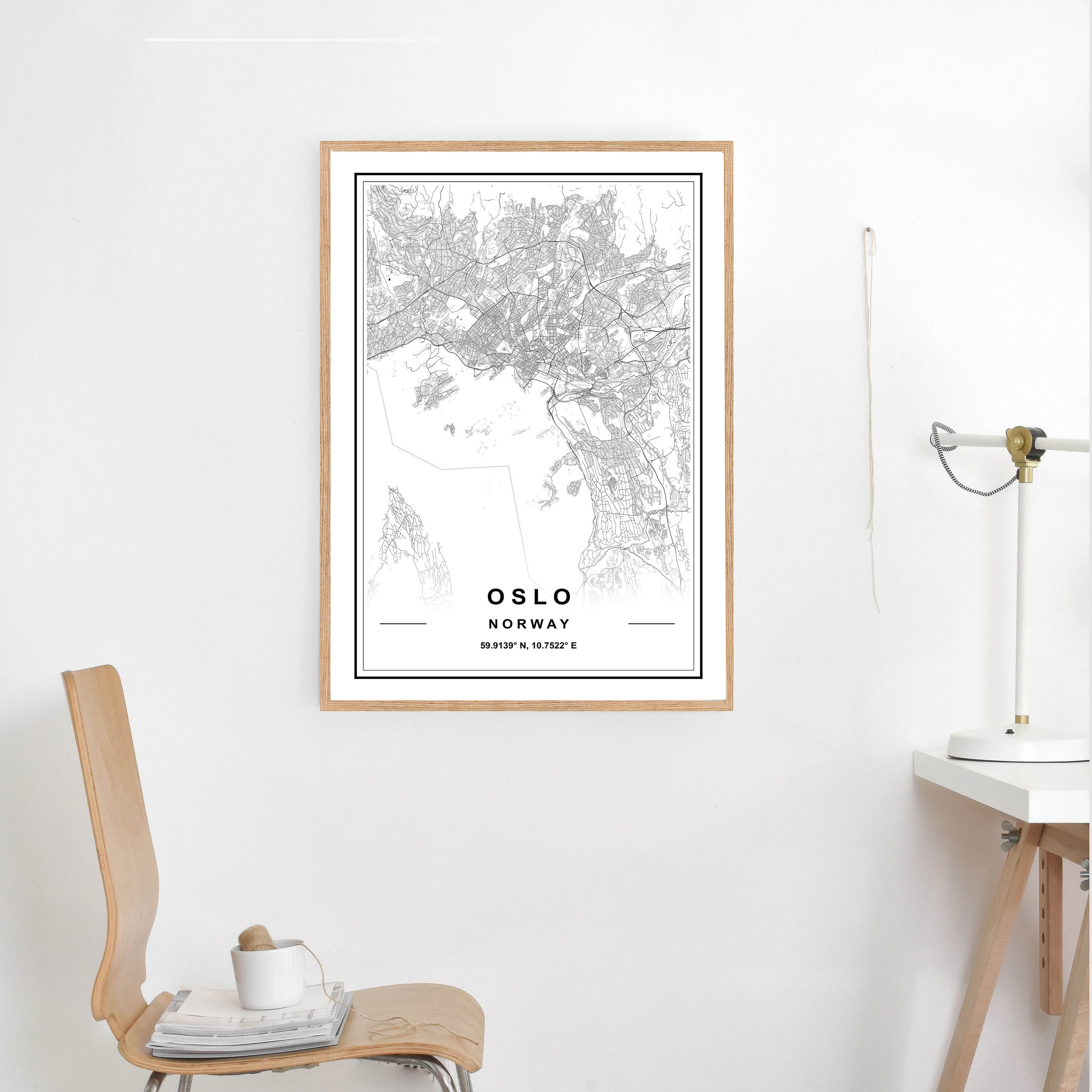 OSLO MAP PRINT High Res Map Map of Oslo Oslo City Map Oslo - Etsy