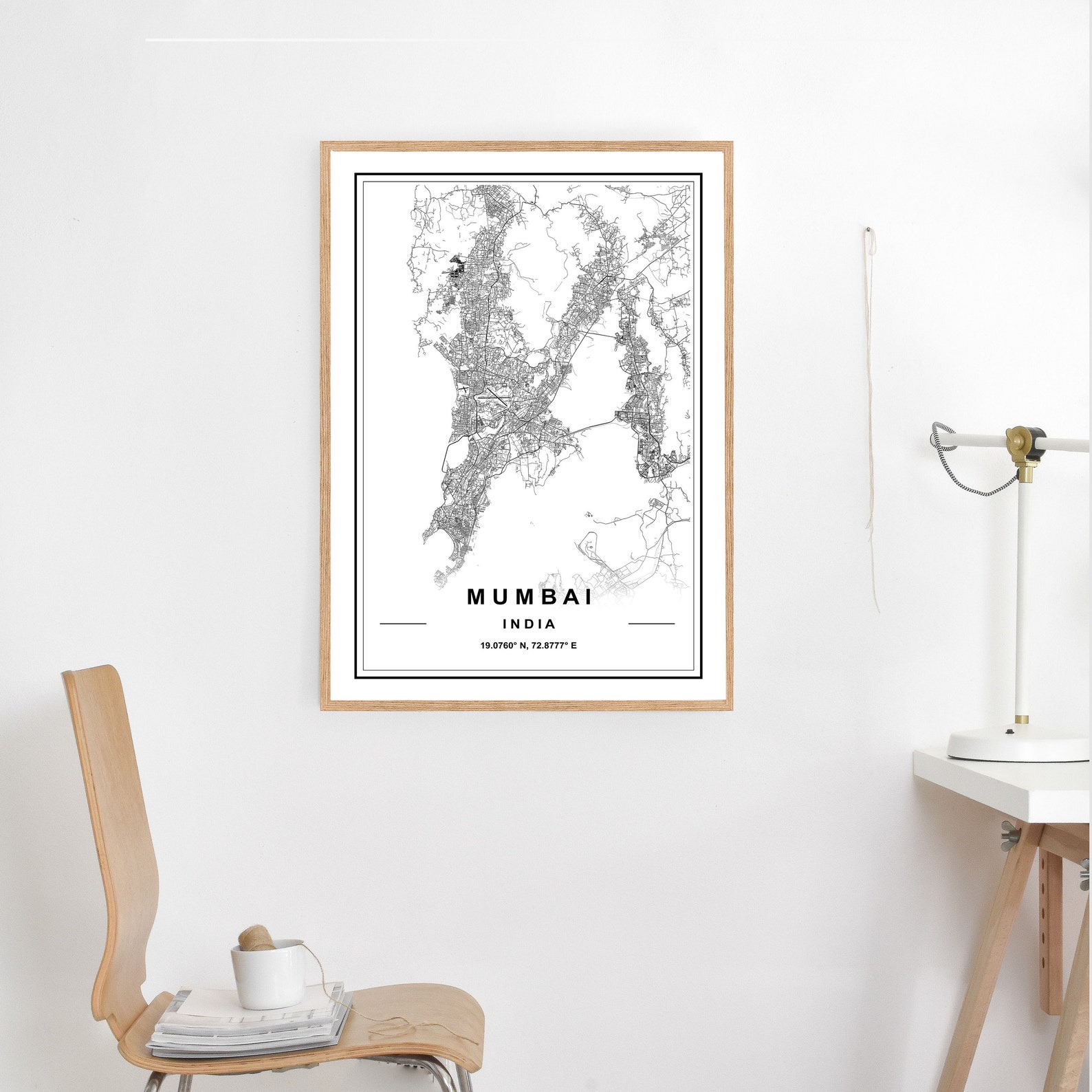 MUMBAI MAP PRINT High Res Map Map Of Mumbai Mumbai City | Etsy