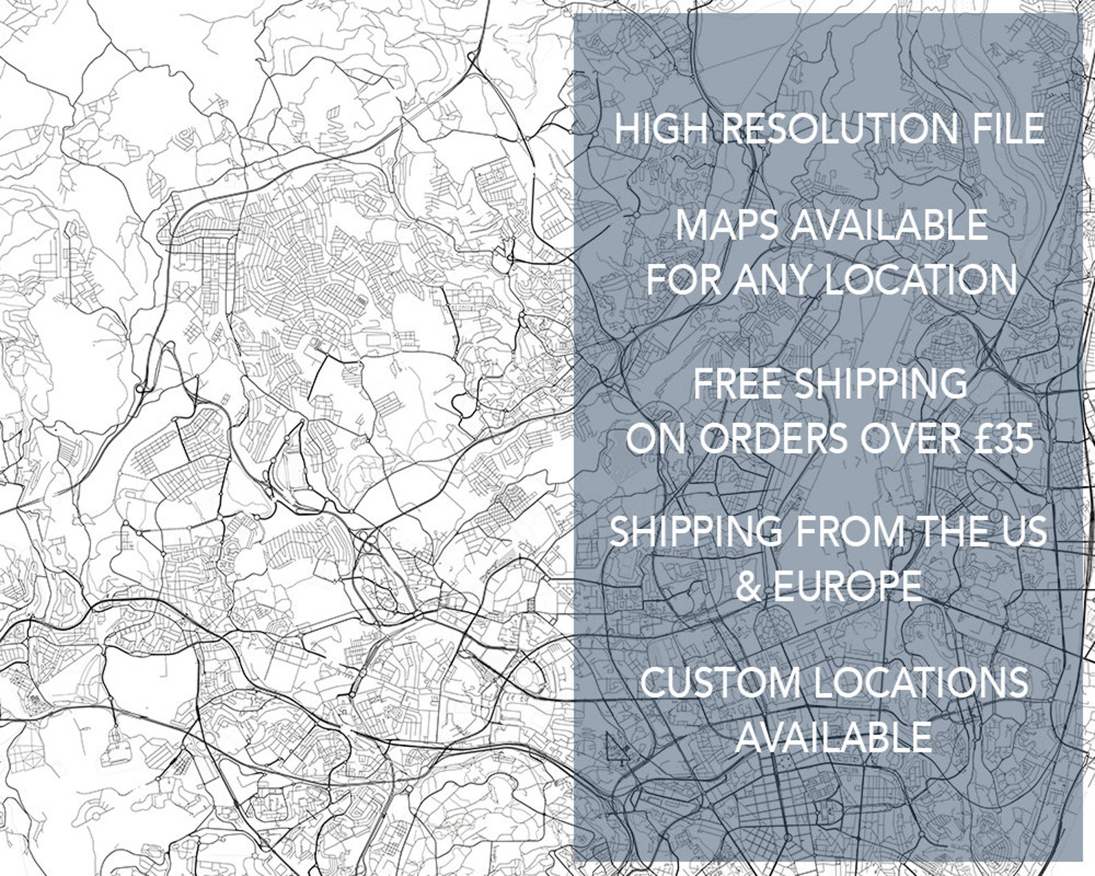 ALRESFORD MAP PRINT High Res Map Map of Alresford Alresford - Etsy