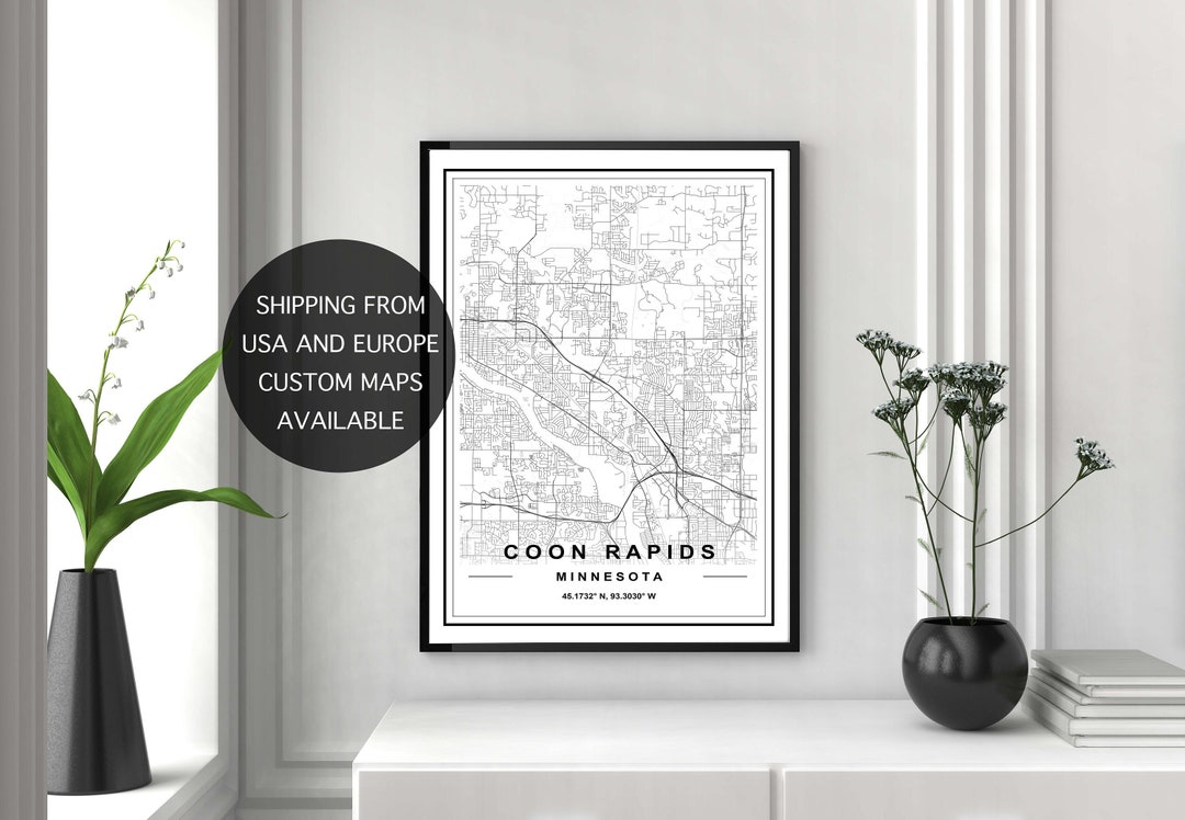 COON RAPIDS MAP, High Res Map, Map Of Coon Rapids, Coon Rapids Map ...