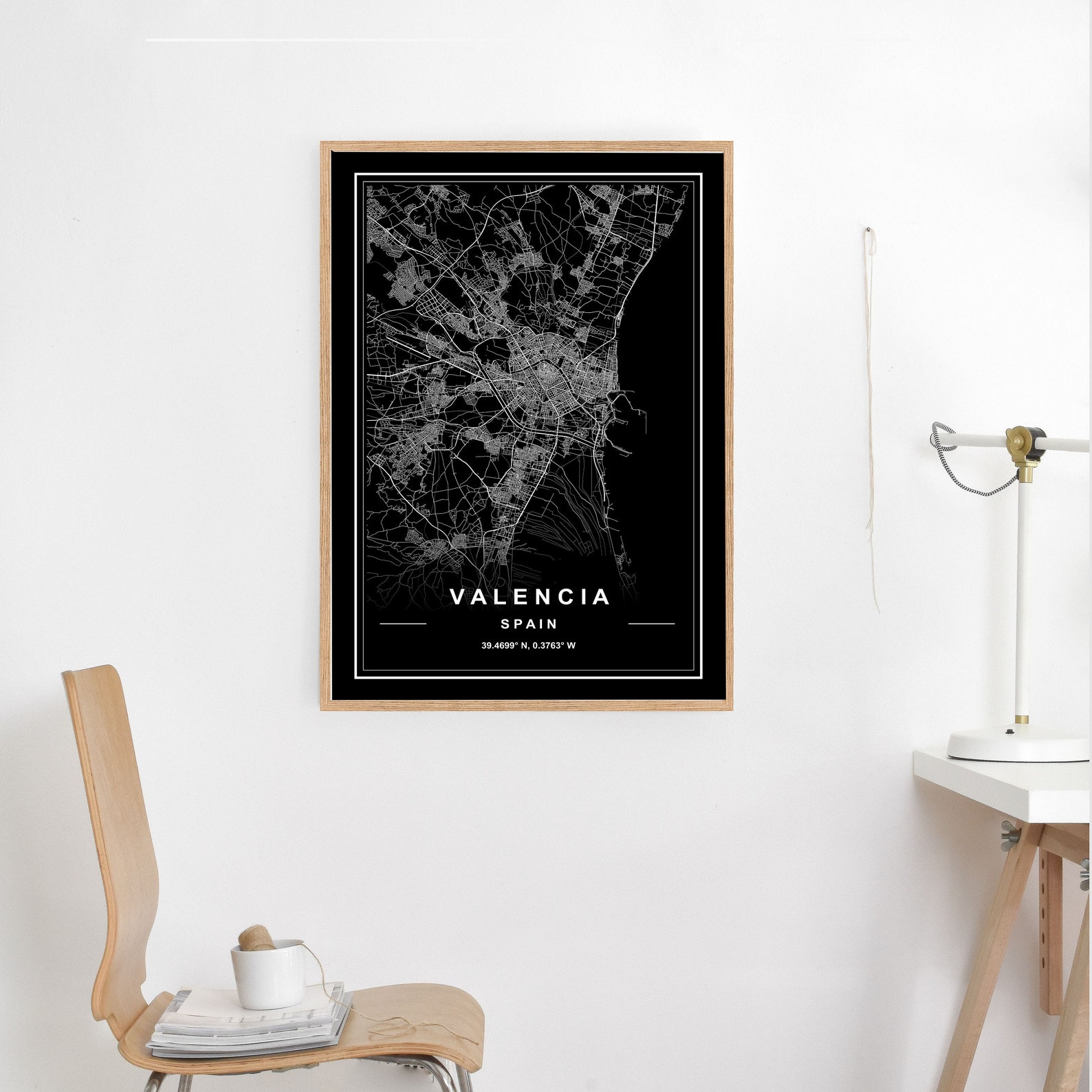 VALENCIA MAP PRINT High Res Map Map of Valencia Valencia - Etsy